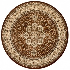 Kusový koberec Agas hnědý kruh 150cm