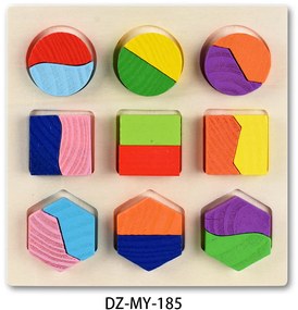 Montessori dřevěné hračky - vkládačky - tvary Barva: B