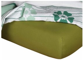 DADKA Jersey prostěradlo oliva Rozměr 80x140x10
