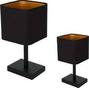 Stolní lampa Napoli, 1x černé textilní stínítko, b