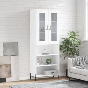 Skříň highboard bílá 69,5 x 34 x 180 cm kompozitní dřevo