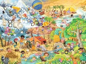 Ravensburger Puzzle: Zábava v každém ročním období / 100 dílků / od 6