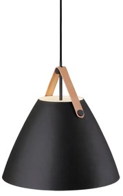 Nordlux Černé kovové závěsné světlo Strap 36 cm