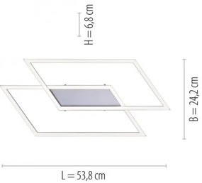 Paul Neuhaus 8192-55 - LED Stmívatelný přisazený lustr INIGO 2xLED/12W/230V