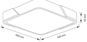 Brilagi - LED Stmívat. svítidlo PILANA LED/48W/230V dub/černá 42x42 cm + DO