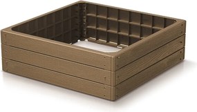 PROSPERPLAST Vyvýšený záhon BASE WOODY ECO WOOD 75,6 cm, naturo ECO