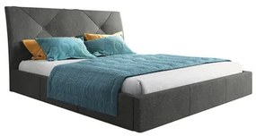 Čalouněná postel KARO rozměr 140x200 cm Tmavě šedá