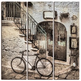 Obraz na plátně - Stará ulice v Itálii - čtverec 3153FB (105x105 cm)