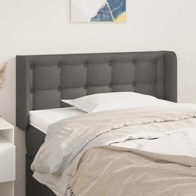 Čelo postele typu ušák šedá 93x16x78/88 cm umělá kůže 3118850