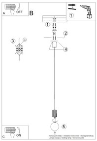 Sollux SL.1719 - Lustr na lanku HALO 1xG9/8W/230V pr. 12 cm krémová