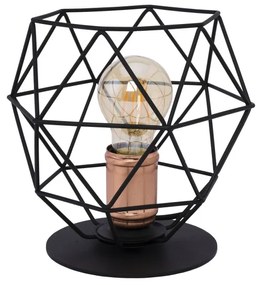 TK LIGHTING Stolní lampa - GALAXY 3061, Ø 20 cm, 230V/15W/1xE27, černá/měď