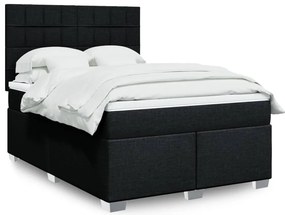 Box spring postel s matrací černá 140x200 cm textil 3292813