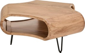 XXXLutz KONFERENČNÍ STOLEK, černá, barvy akácie, dřevo, kov, 95/95/39 cm Carryhome - Konferenční stolky - 001630023301