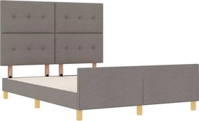 Rám postele s čelo Taupe 160 x 200 cm textil 3344743