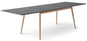 Rozkládací jídelní stůl s černou deskou v černo-přírodní barvě 100x210 cm Meza – Hammel Furniture