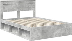 Rám postele s čelo Beton 140 x 200 cm Masivní borové dřevo 3409762