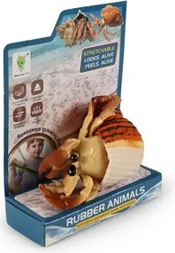 RAPPA Krab s ulitou 10 cm / Figurka zvířátka / Guma