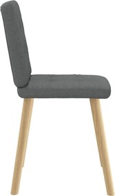 Jídelní židle 4 ks tmavě šedé textil 3315169