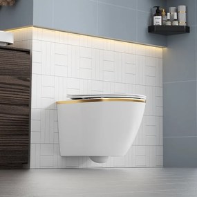 BPS-koupelny Podomítkový modul Geberit DuoFix s WC mísou MU-WH-GL-RIM-03 + ovládací tlačítko Delta 50 bílá