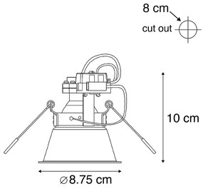 Chytré zapuštěné bodové svítidlo bílé vč. WiFi GU10 nastavitelné - Alloy