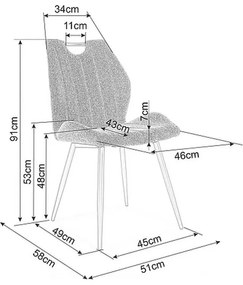 Jídelní židle Arco II, béžová