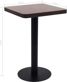 Bistro stolek tmavě hnědý 50 x 50 cm MDF 286428