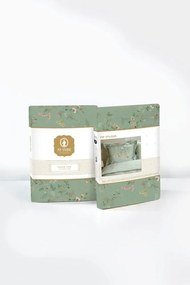 Pip Studio perkálové povlečení Kili Flower zelené 140x200 + 70x90 cm (Kvalitní perkálové povlečení na jednolůžko)