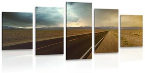 5-dílný obraz cesta uprostřed pouště Varianta: 100x50