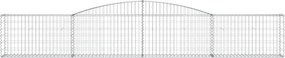 Klenuté gabionové koše 5 ks 400x30x60/80 cm pozinkované železo 3146843