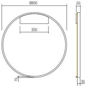 Stropní nástěnné kruhové led svítidlo REDO Febe Barva: Matt Gold 4000K, Ø - Průměr: Indirect 80cm