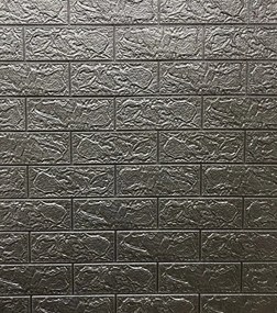 3D pěnový obkladový samolepicí panel na zeď PB3502 šedá cihla 70 x 77 cm / samolepicí stěnové obkladové panely Grace