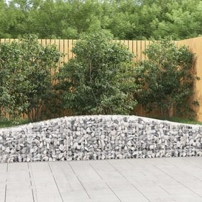 Klenuté gabionové koše 7 ks 400x30x40/60 cm pozinkované železo 3145792