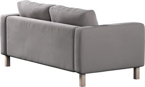Potah na pohovku IKEA  Karlstad 2-místná, nerozkládací, krátký barva šedá látka lesklé, sametová