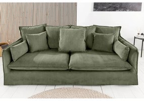 Massive home | Pohovka HEAVEN 200cm 3místná pružinová s odnímatelným potahem, zelená