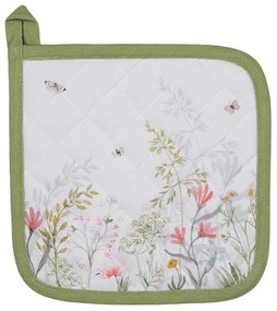 Bavlněná chňapka / podložka pod hrnec se vzorem divoké louky Wildflower Fields – 20x20 cm