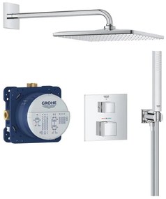 GROHE 34879000 - Podomítkový sprchový systém PRECISION CUBE 310 × 310 mm chrom