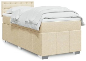 Box spring postel s matrací krémová 80 x 200 cm textil 3286914