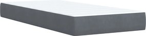 Box spring postel s matrací tmavě šedá 100x200 cm samet 3290829
