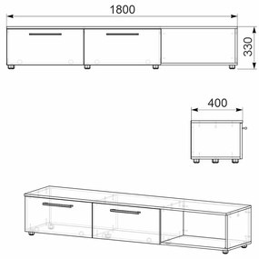 Vomaks TV stolek MG-8 TV buk