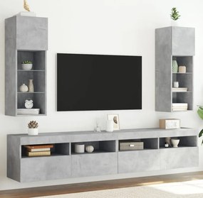 vidaXL TV skříňky s LED osvětlením 2 ks 30,5 x 30 x 90 cm [837008] Barva: Černá