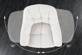 Designová otočná židle Vallerina bílá