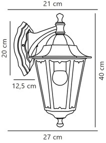 Nordlux - Venkovní nástěnná lampa CARDIFF 1xE27/60W/230V IP44