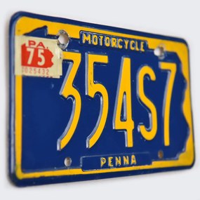 Americká SPZ Pennsylvania 354S7 moto