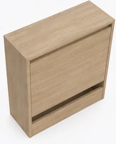 botník, výklopná dvířka, dřevo kompozitní, 55x59x22 cm, dub sonoma, Dekorino BB20260034