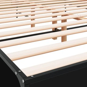 Rám postele černý 120 x 200 cm kompozitní dřevo a kov 3279992