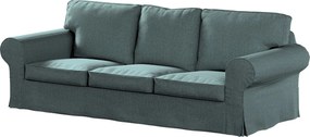 Potah na pohovku IKEA  Ektorp 3-místná, rozkládací STARÝ MODEL PIXBO barva modrá látka pletený vzor