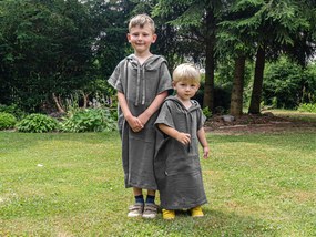 Nelly Mušelínové pončo dětské - Šedá Rozměr: 122 - 140 cm