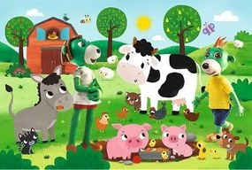 Trefl - Puzzle - Treflíci na farmě MAXI / 24 dílků / 60 x 40 cm / věk
