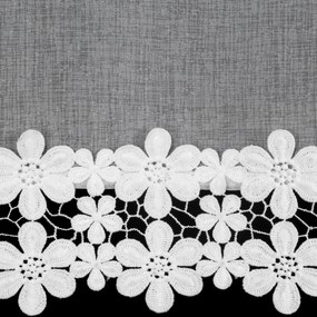 ZÁCLONA NA KROUŽCÍCH KAJE 350X145 CM CM BÍLÁ