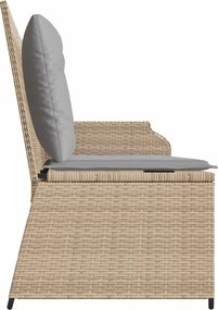 Zahradní lavice Beige a šedá polyratan 3394443